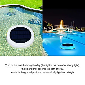Arclight Floating Pool Lights with Remote Control, IP68 Waterproof Solar Powered Light That Float, Swimming Pools LED for Outdoor Party Decor Night Adjustable RGB Colors 20 Modes Lamp, 1pcs