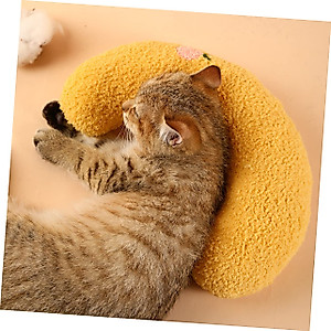 Mipcase 3pcs Dog Cat Pillow Blue Throw Pillows for Bed Plushy Pets Yellow Pillow Comfy Pillow Recovery Cone for Dogs Soft Cone for Dogs Household Cat Sleeping Cushion Pet Cat