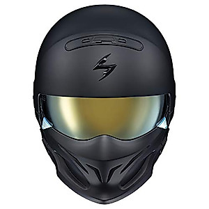 ScorpionEXO Covert Open Face Half Shell 3/4 Mode Motorcycle Helmet Dot Approved Solid Adult Unisex (Matte Black - Large)
