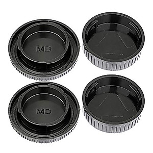 (2 Packs) Fotasy MD Lens Rear Cap, Md Body Cap, Minolta MD Lens Back Cover, Minolta MC Lens Cap, Minolta Rokkor Body Cap, Lens Cover Body Cap fits Minolta Rokkor MD MC Mount Camera Lense, MD_2