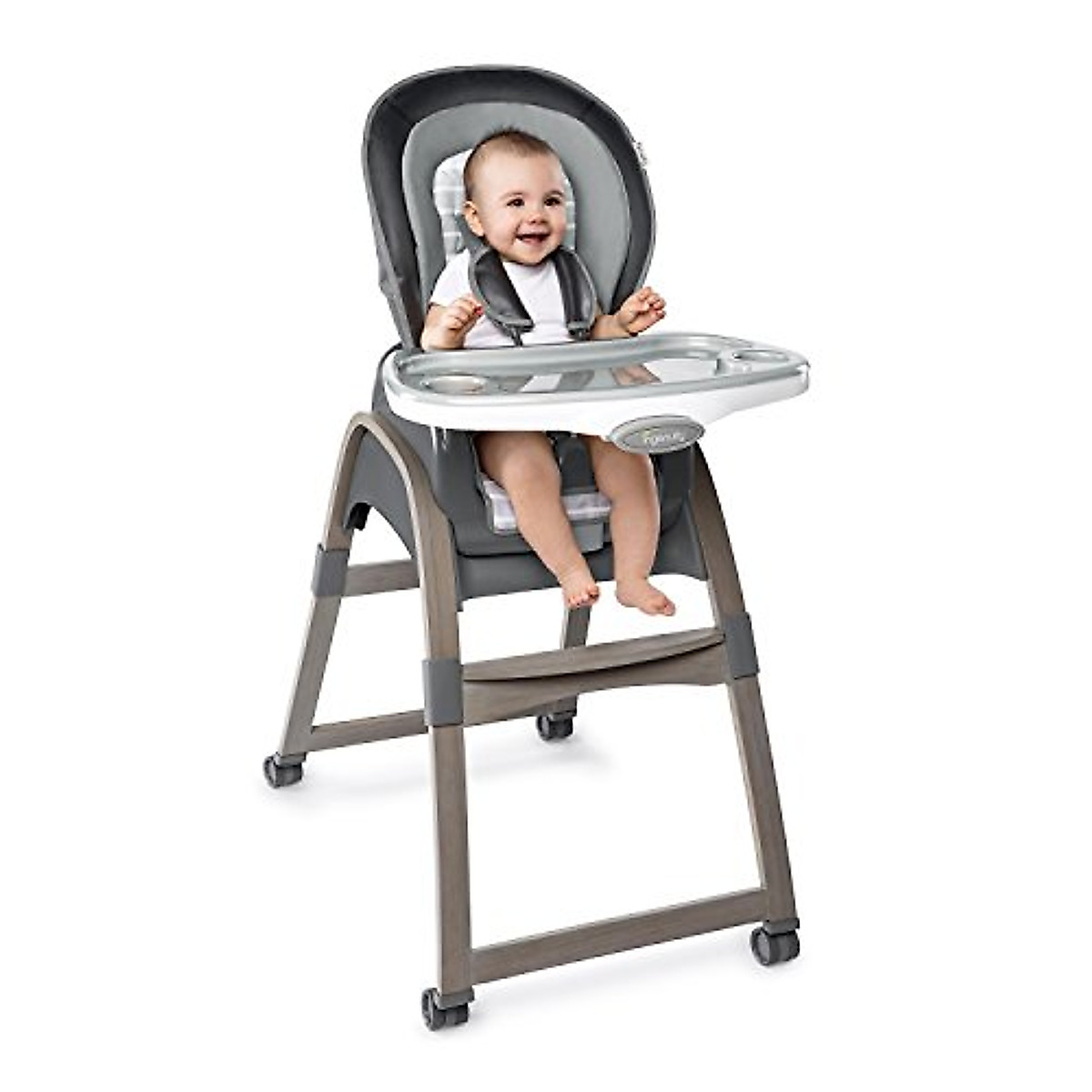 Ingenuity Boutique Collection 3-in-1 Wood High Chair, Bella Teddy - High Chair, Toddler Chair, and Booster