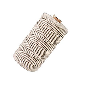 DOITOOL 3pcs Woven Tapestry Plant Stuff Plant Hangers Plant Tapestry DIY Cotton Knitting Rope Wall Hanging Rope Macrame Thread Natural Cotton Rope DIY Rope Twisted Rope lace Supplies