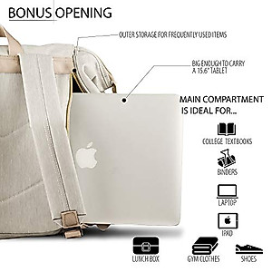 KJARAKÄR Classic Casual Backpack | Metal Zippers |Flexible Design for Gym Work School Diaper Bookbag