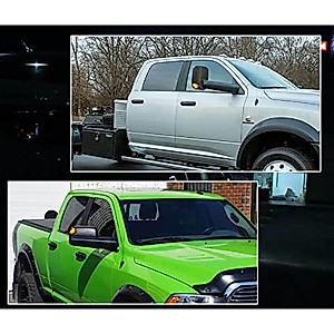 GHXSport Clear Lens LED Powered Tow Mirror Turn Signal Lights Replacement For Dodge Ram 2011-2017
