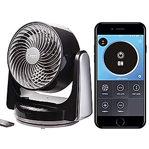 Ozeri Brezza III Dual Oscillating 10" High Velocity Desk Fan with Bluetooth Technology