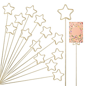 LLOUSSAK 20Packs Floral Card Holder Picks, Metal Gift Card Holder Place Card Holders, Floral Picks for Cards Photo Holder Sticks, Picture Picks for Centerpieces, Heart-Shaped, for Wedding Party