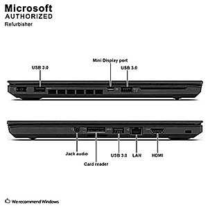 Lenovo ThinkPad T460s (20F9-0038US) Intel Core i5-6300U, 8GB RAM, 256GB SSD, Win10 Pro64 (Renewed)