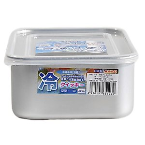AKAO Aluminum Quick Cooling Storage Container, Quickie, Deep, Medium, 0.6 gal (1.8 L)