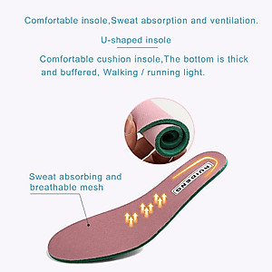 RUIDENG Sneakers for Women Cushion | Women Shoes for Work Whole Day Standing | 2 Inch Rocker Bottom All Black Size 7