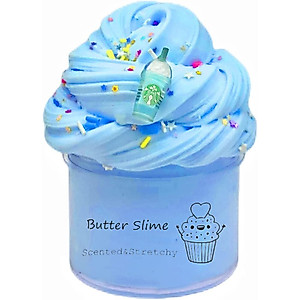 Blue Coffe Cup Butter Slime, Super Soft & Non-Sticky, Birthday Gifts for Girls and Boys