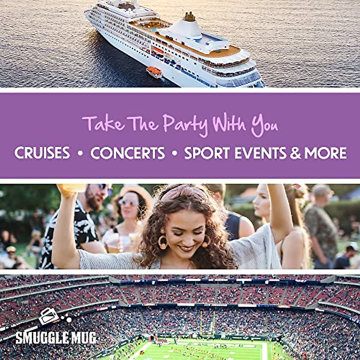 ShampBooze Cruise Flasks (two 16.9 oz flasks) by Smuggle Mug