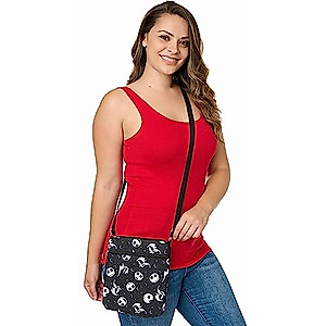 Disney Crossbody Bag Jack Skellington and Zero All Over Print Passport Travel