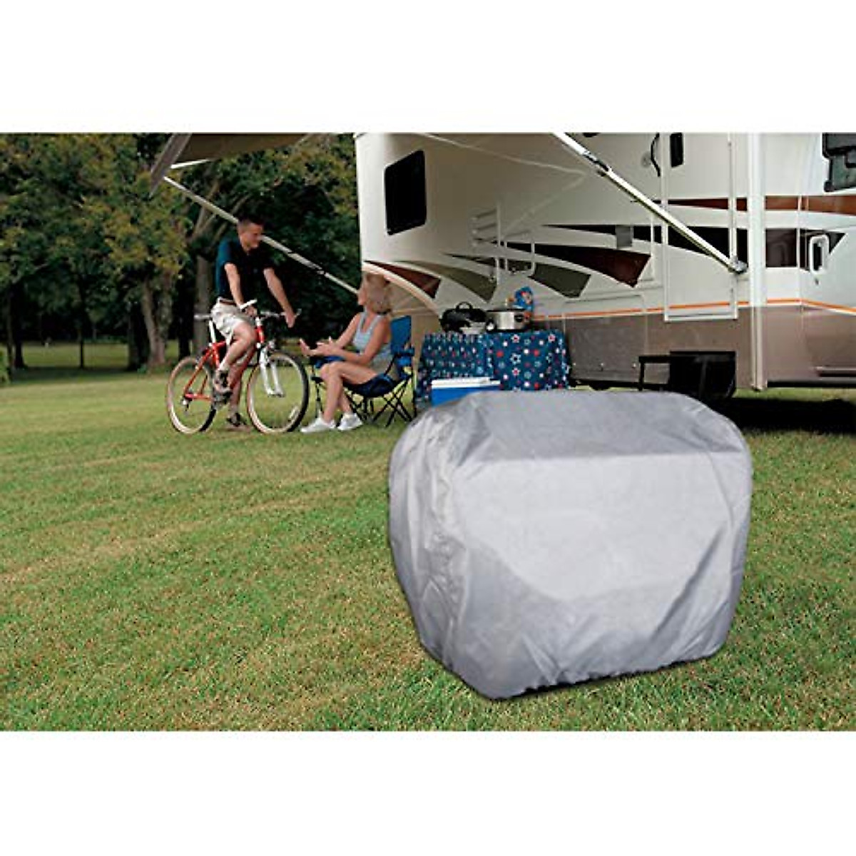 Sunluway Generator Cover Fit for Honda EU3000is Generator & Predator 3500 - All Season Outdoor Storage Cover Discreetly Protect Your Generator (Equivalent to Part Number 08P57-ZS9-00S)