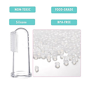 Jochebed Baby Finger Toothbrush for Training Teething - Infant & Toddles & Lids Teeth Brush Soft Babies Toothbrushes Oral Cleaning Massager to Train Your Child Healthy Oral Habits -3 PCS