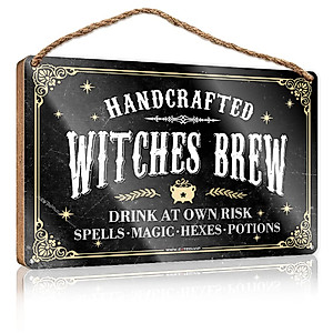 CakJuice Wooden Hanging Plaque Sign Witches Brew Wooden Sign Mancave Signs and Decor Hanging Porch Sign (Size : 15X28CM)