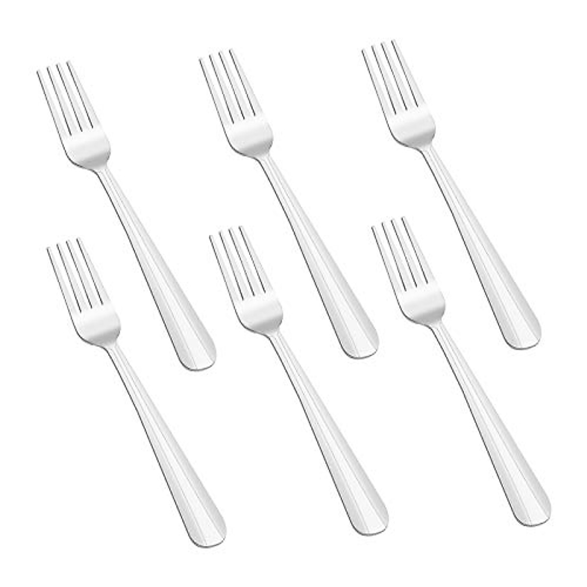 MJIYA Dinner Forks Silverware Set, Dominion Heavy Duty Forks, Stainless Steel Salad Forks Multipurpose Use for Home, Kitchen or Restaurant (M (6PCS))