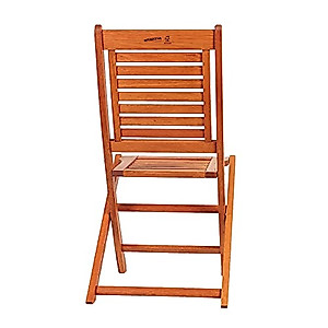 Amazonia Parati 2-Piece Outdoor Folding Chair Set | Eucalyptus Wood | Ideal for Patio and Indoors, 26Lx19Wx36H