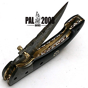PAL 2000 KNIVES Handmade Damascus Steel Folding Pocket Knife PO-8736