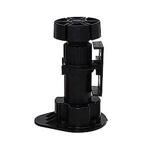 BOSIDETOOL Black Furniture or Cabinet Leveler Legs - Support 330 Lb. per Leg - Adjusts from 3 7/8" to 5 3/8" - 12 Pack