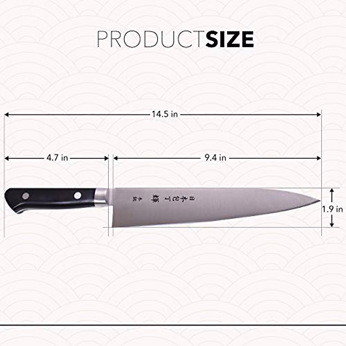 JCK ORIGINAL Kagayaki CarboNext Japanese Chef’s Knife, KC-6ES Professional Gyuto Knife, High Carbon Tool Steel Pro Kitchen Knife with Ergonomic Pakka Wood Handle, 9.4 inch