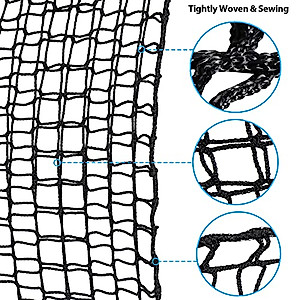 Toriexon 6.5' X 9.8' Climbing Cargo Net, Double Layers Playground Safety Net, with Storage Bag Climbing Net for Kids Outdoor Treehouse