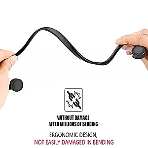 GZCRDZ Bone Conduction Wired Headphones with Noise Cancelling Mic 3.5mm Connector Sweat Resistant Headphones for Cycling Running and Other Sports (Black)