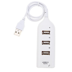 CUJUX Hi-Speed Hub Adapter USB Hub Mini USB 2.0 4-Port Splitter for PC Laptop Notebook Receiver Computer Peripherals Accessories (Color : White)