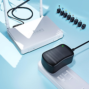 SoulBay 15W Universal AC Adapter 3V 4.5V 5V 6V 7.5V 9V 1500mA 12V 1250mA DC Switching Power Supply for CCTV Security IP Camera Keyboard Speaker Router Household Electronics, 12W Compatible