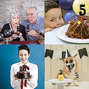 Black Number 1 Birthday Candles 1st First Year Bady Roman Numberal Cool Cake Cupcake Decoration Happy Kids Boy Girl No 10 11 12 13 14 15 16 17 18 19