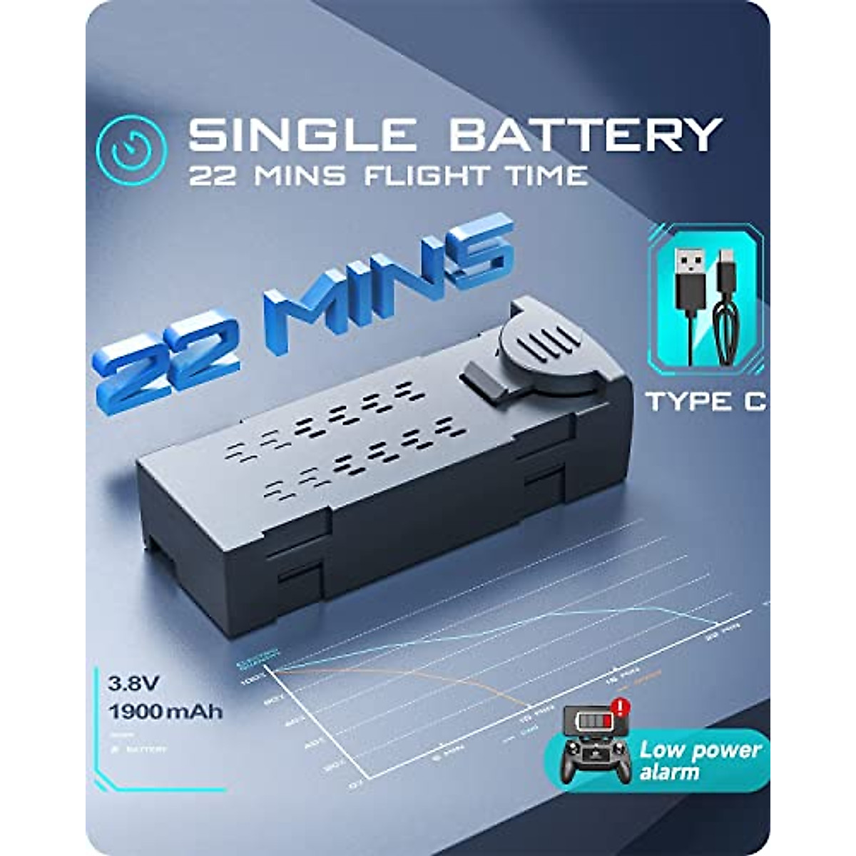 DEERC D60 Drones with Camera for Adults, Kids, FPV 1080P HD Video, Long Battery Life, Gravity Sensor, Foldable, Hobby RC Quadcopter, Suitable as Gifts for Boys, Girls, Beginner Adults, 1 Piece, Black