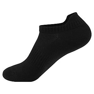 NPET SK1902 Ultra Comfort No Show Running Athletic Socks for Women Men (6 Pairs) Black