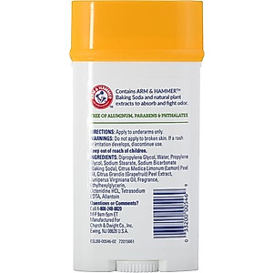 ARM & HAMMER Essentials Solid Deodorant, Clean(Juniper Berry), Wide Stick, 2.5 oz. (Pack of 3)
