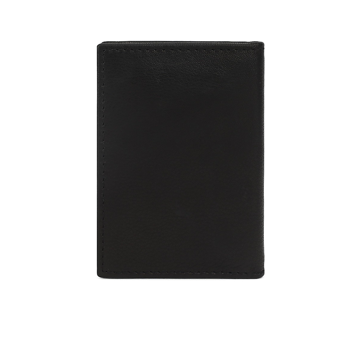 LB LEATHERBOSS Genuine Leather Small Bifold Plain Credit Card Holder Wallet for men women, Brown