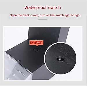 Zziyj Outdoor Wall Lamp Waterproof LED Square Low Energy Consumption Easy to Install Long Life Modern Garden Lamp Decoration Function Villa Door Lamp Home Terrace Outdoor Wall Lamp