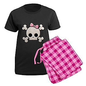 CafePress Cute Skull Girl Women's Dark Pajamas Womens Novelty Pajama Set, Comfortable PJ Sleepwear