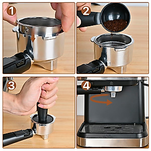 oveisn Espresso Machine Home Espresso Coffee Machine Compact Espresso Coffee Fast Heating for Cappuccino/Latte Coffee Machine for Home, Office