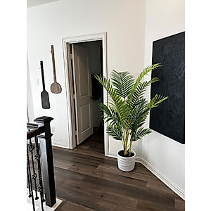 Aveyas 5ft Artificial Palm Tree for Home Decor, 5 Feet Faux Plant Fake Silk Tropical Kentia Areca Trees with Pot for Indoor Outdoor House Living Room Office Garden (5 ft Tall)