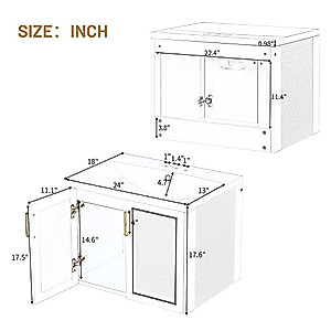 Bathroom Vanities24 inch with Sink,Floating Vanity Bathroom,with Two Shutter Doors, Solid Wood & MDF Board, White