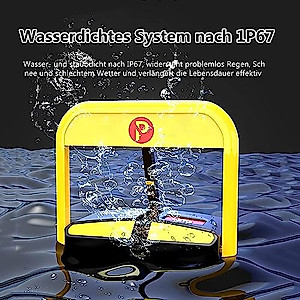 Parking Barrier Post Safety Bollard Remote Control Parking Lock, Automatic Barrier Alarmed Carport Tool Electric Parking Barrier, Mini Security Post for Driveways Carports, Parking Space Lock Folding