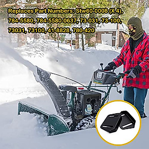 784-5580 Snow Thrower Slide Shoes Skids 784-5580-0637 for MTD Snow Blower Replacement Parts  41-8828 780-420 73-031(2PCS)