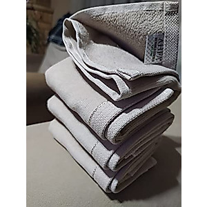 Global_Trading 6 Pack - FINGERTIP Towels 11X18 Terry-Velour Towels 100% Cotton (Beige) (6, Beige)