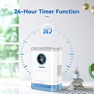 Dehumidifier, 95 OZ Dehumidifier for Bedroom (1000 sq.ft), Quiet Dehumidifier for Basement, Home, Bathroom, RV, Closet with Auto Shut Off, Humidity Adjustable, Defrost, Sleep Mode, 7 Colors LED Light