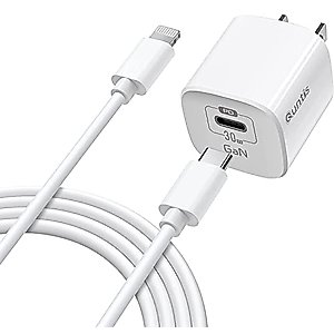iPad Charger Fast Charging [MFi Certified], Quntis 30W GaN Quick Charger for iPhone iPad with 6.6FT USB C to Lightning Cable Compatible for iPad Pro/iPad Air/iPhone 14/14 Pro/14 Pro Max/13/12/11/XS
