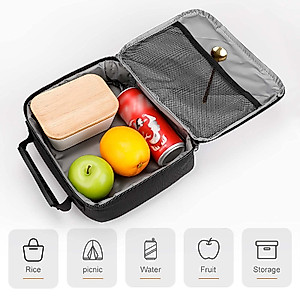 jwsxcfd Lunch Bag Lunch Boxes Reusable Games Insulated Portable Lunch Box Unisex Leak proof Cooler Tote Bag (Red)
