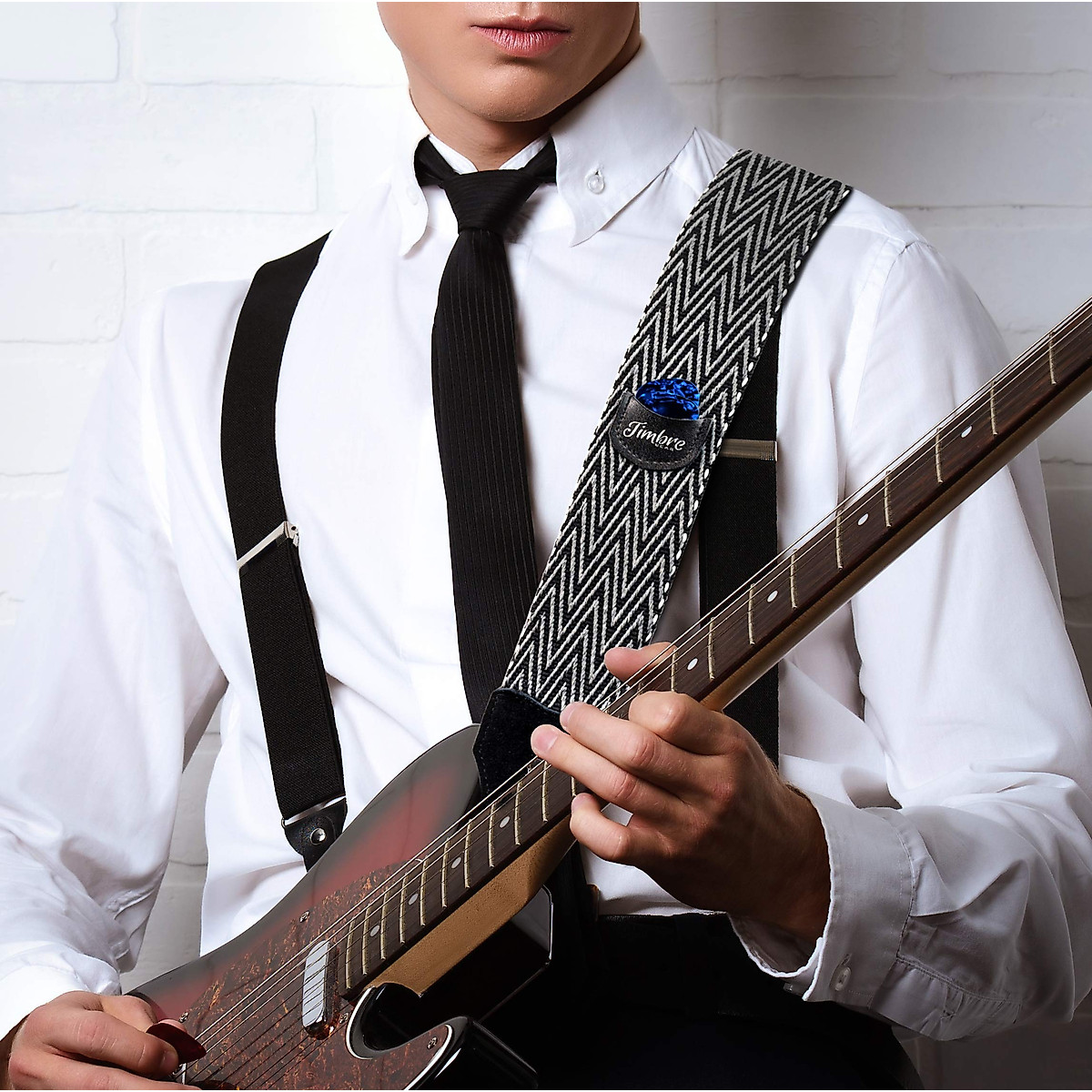 TimbreGear guitar strap (Black/Red)