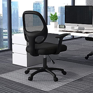 MONICAT Office Chair Mat for Carpet Floor,Heavy Duty Desk Chair Mat for Carpeted Floors,Computer Gaming Plastic Floor Mat for Office Chair on Low and No Pile Carpet,Smooth Glide,Transparent 30x48
