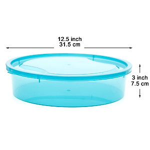 Youngever 3 Pack Pie Containers, Multi-Color Plastic Food Storage Containers, Fresh Pie Keeper, 11 inch Diameter