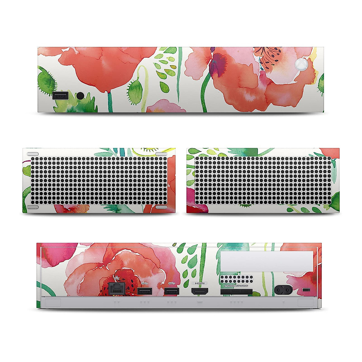 Head Case Designs Officially Licensed Ninola Red Flower Art Mix Matte Vinyl Sticker Gaming Skin Decal Cover Compatible with Xbox Series S Console and Controller Bundle