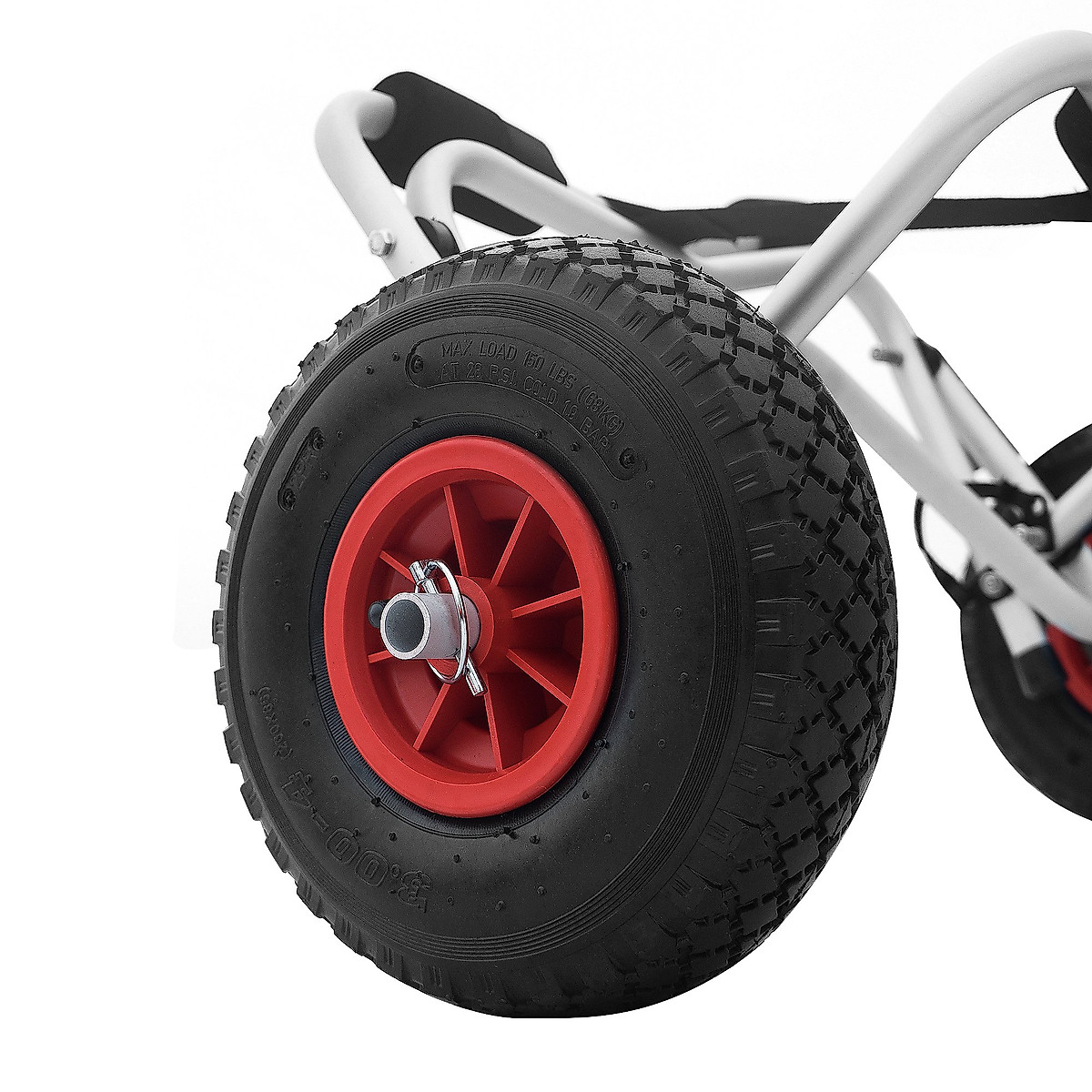 RAD Sportz Kayak Trolley Kayak Cart with Pneumatic Tires 150 LB Capacity Silver