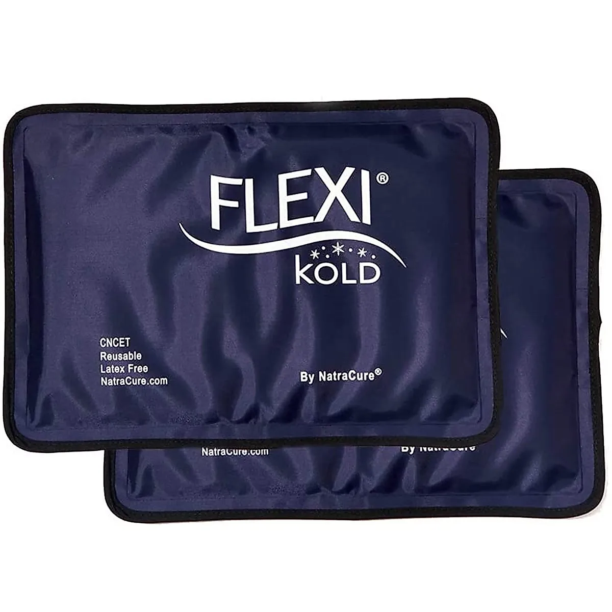 2 FlexiKold Gel Ice Packs - Ice Packs for Injuries Reusable, Back Pain Relief, Knee Ice Pack Wrap, After Surgery, Ice Pack for Knee - 6303-COLD-2PK by NatraCure - Medium - 7.5” x 11.5” – 2PK